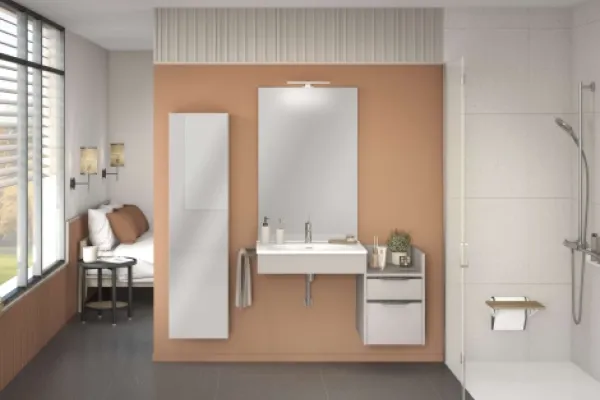 Ensemble de meuble de salle de bains Astral 2 argile mat | La Maison ...